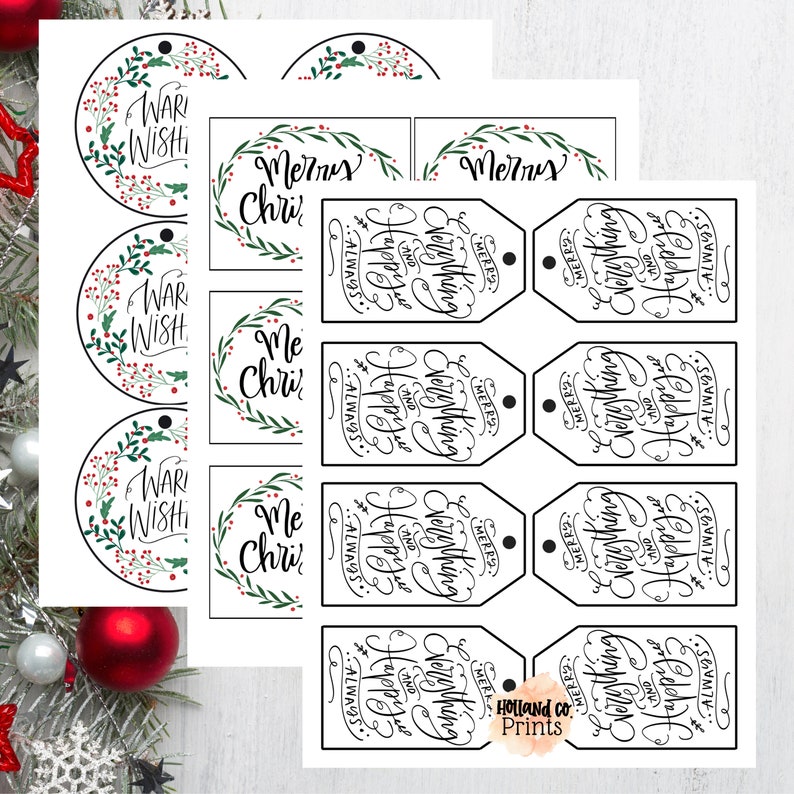 Printable Christmas Gift Tags Neighbor Gift Tags Teacher - Etsy