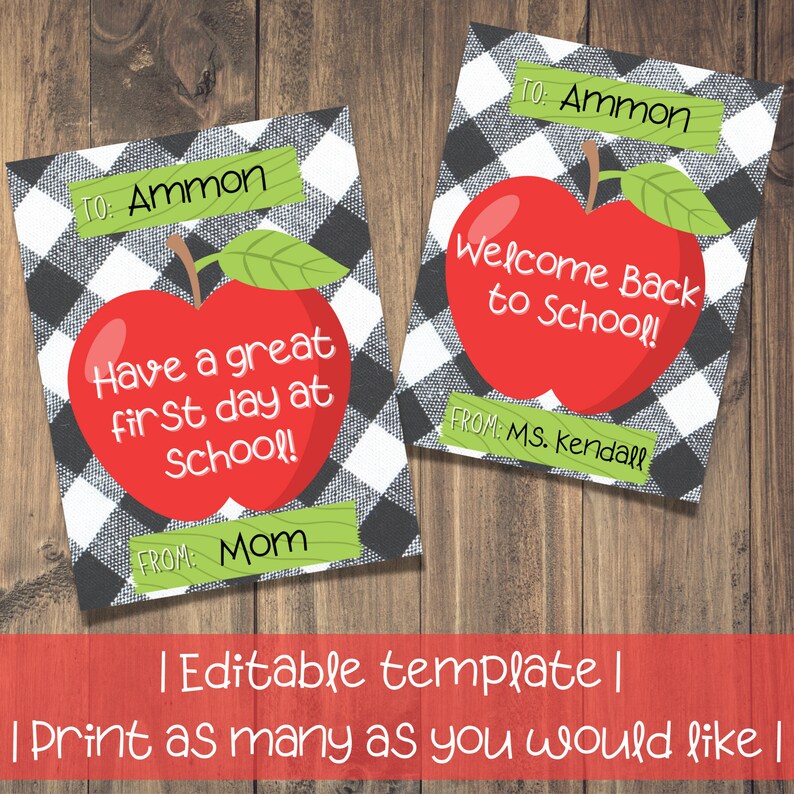 Editable Teacher Gift Tag Meet the Teacher Welcome Back to - Etsy