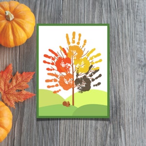 Fall Handprint Craft Template | Happy Fall Y'all | Autumn Leaves | Fall ...