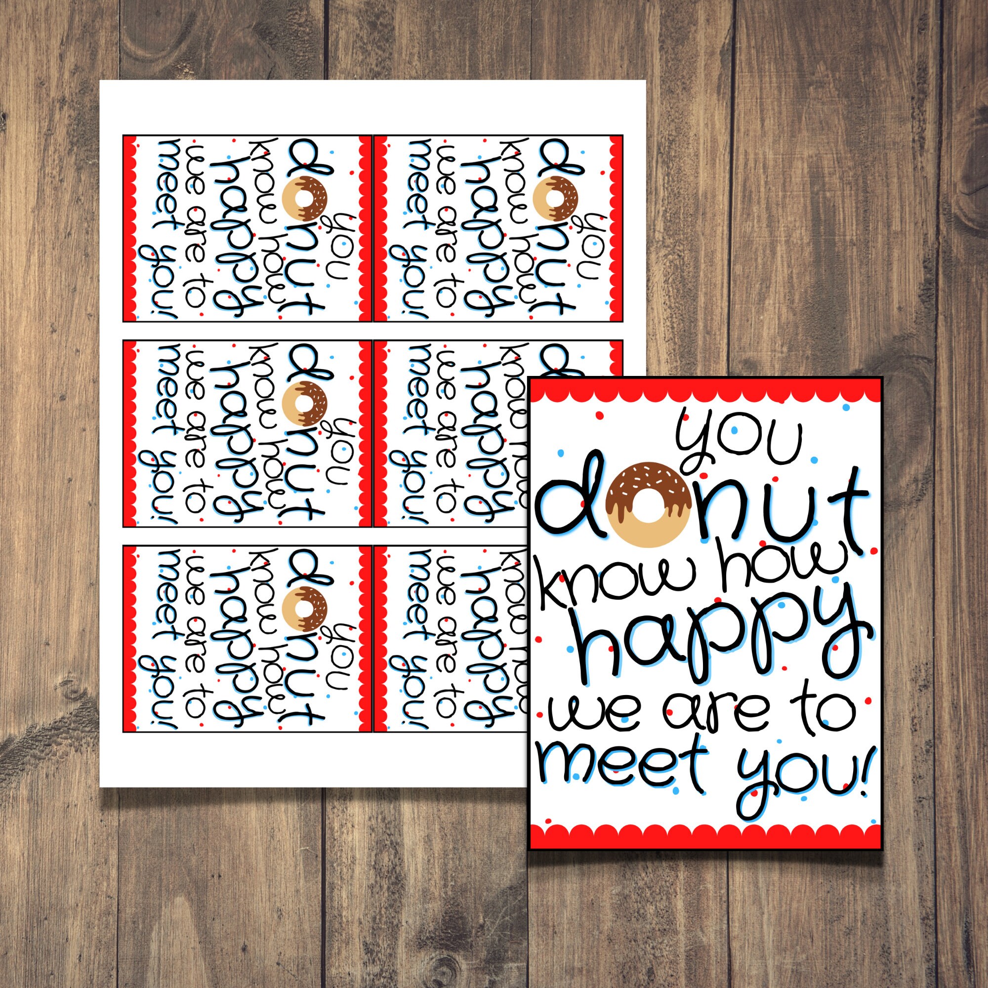 Donut Welcome Gift Tag Primary Young Women Welcome to - Etsy