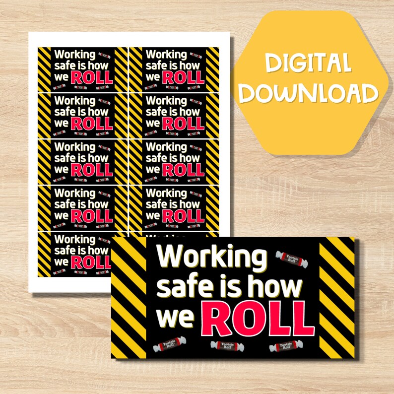 Working Safe is How We Roll | Tootsie Roll Digital Download | - Etsy
