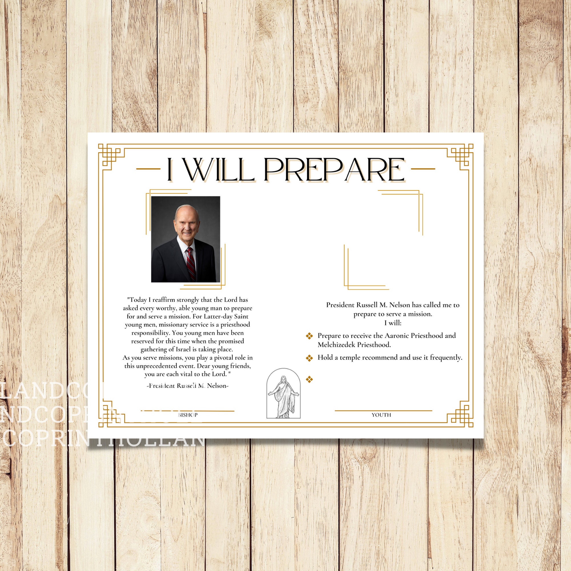 Mission Prep Goal Certificate I Will Prepare YM and YW Certificate - Etsy