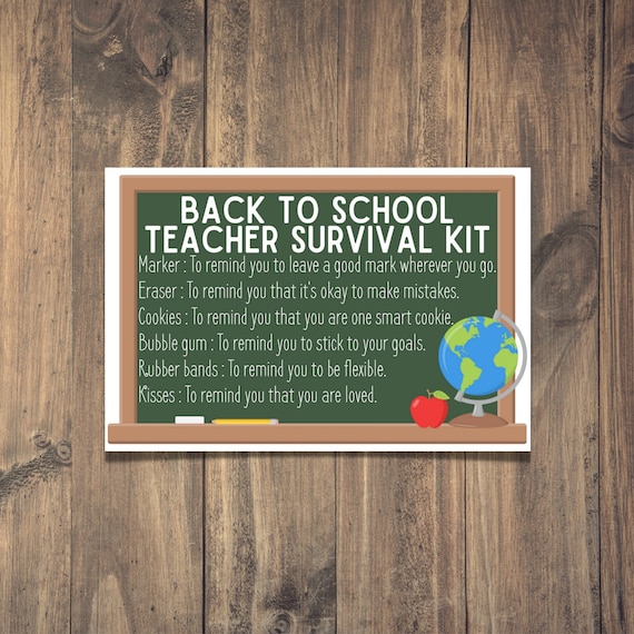 Back To School Survival Kit for Teachers Welcome Back | Etsy