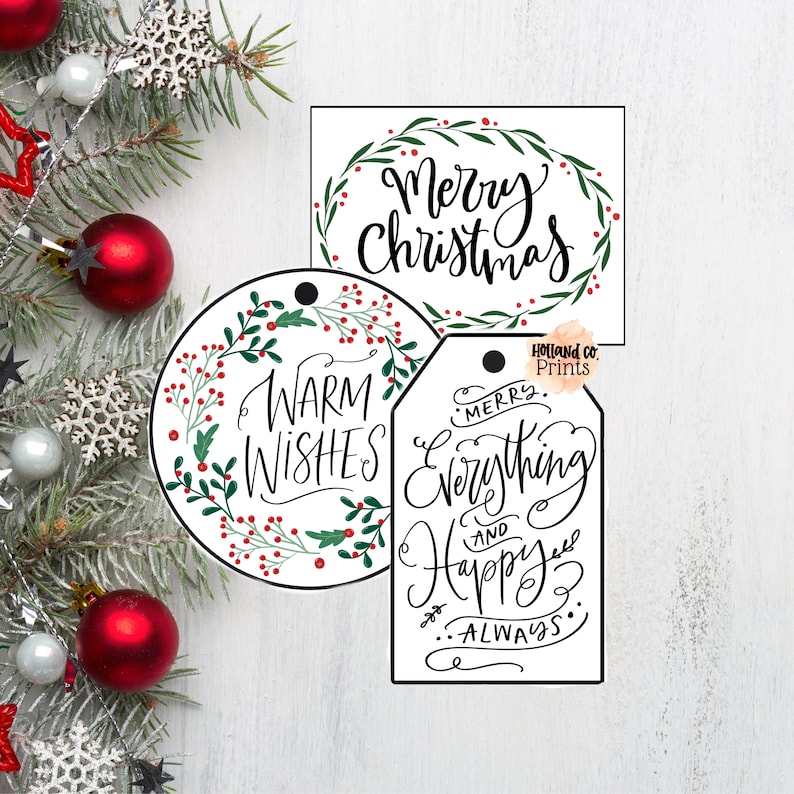 Printable Christmas Gift Tags Neighbor Gift Tags Teacher - Etsy