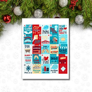 Printable Advent Calendar | Scripture Each Day of December | Christ ...
