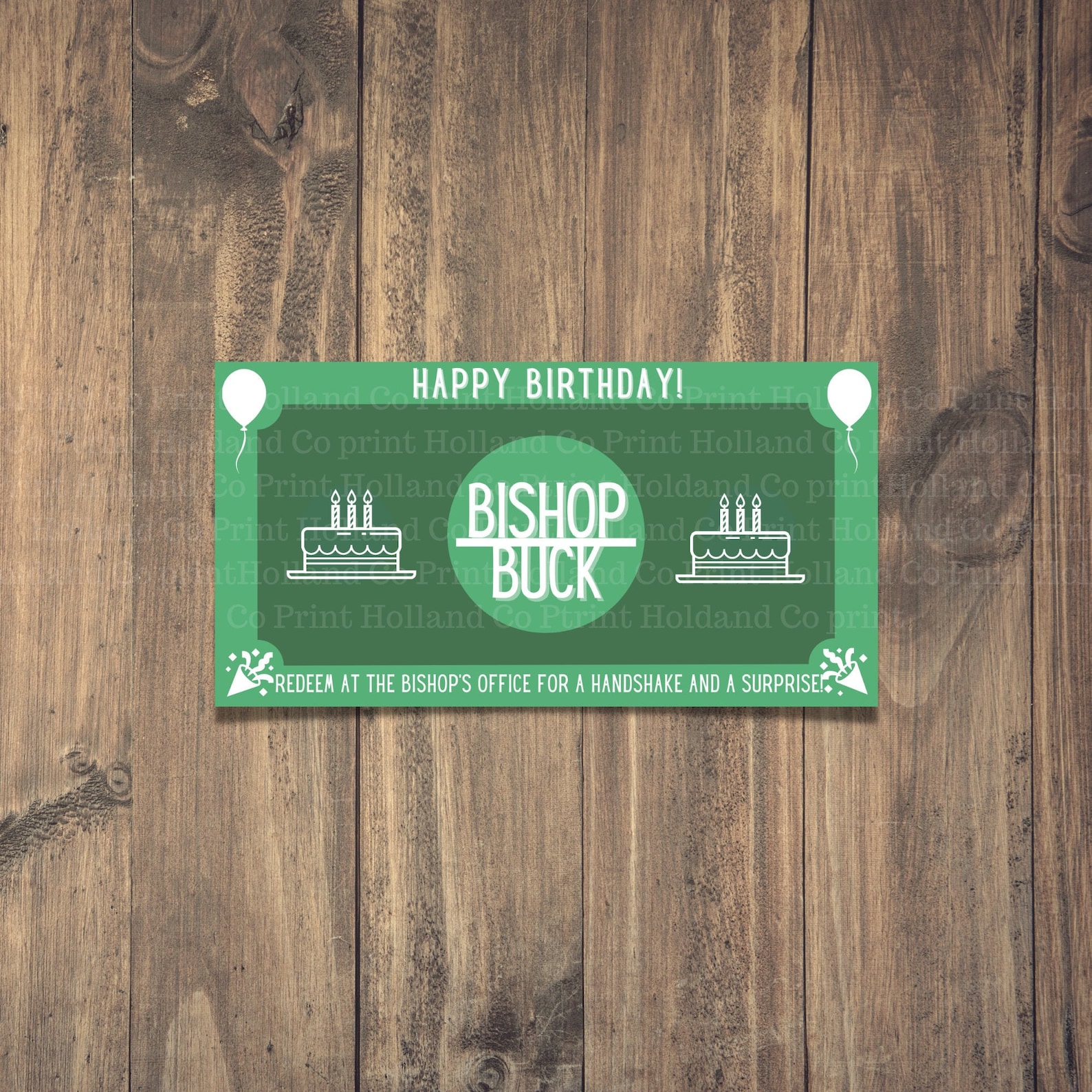 Bishop Bucks | Primary Bishop Birthday Bucks | Happy Birthday Primary ...