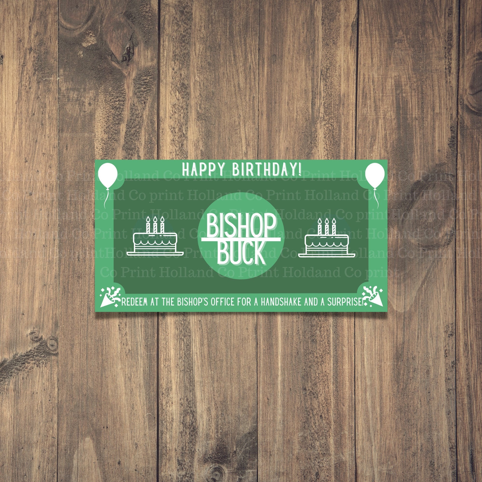 Bishop Bucks | Primary Bishop Birthday Bucks | Happy Birthday Primary ...