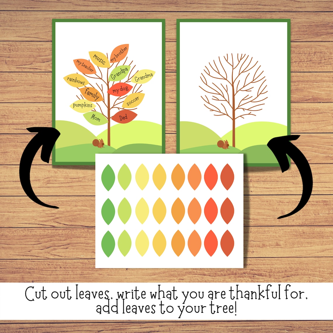 Thankful Tree Printable Gratitude Tree Autumn Leaves | Etsy