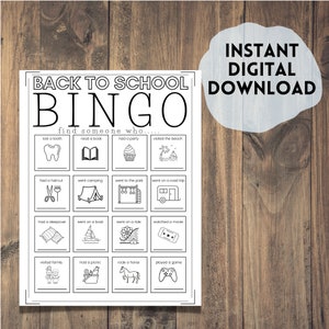 Back to School BINGO | Getting to Know You Game | Six Different Pages ...