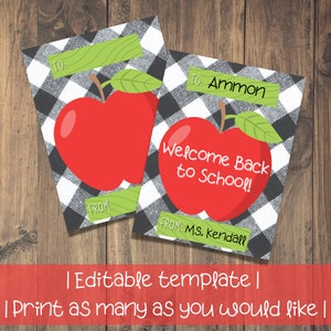 Editable Teacher Gift Tag | Meet the Teacher | Welcome Back to School ...