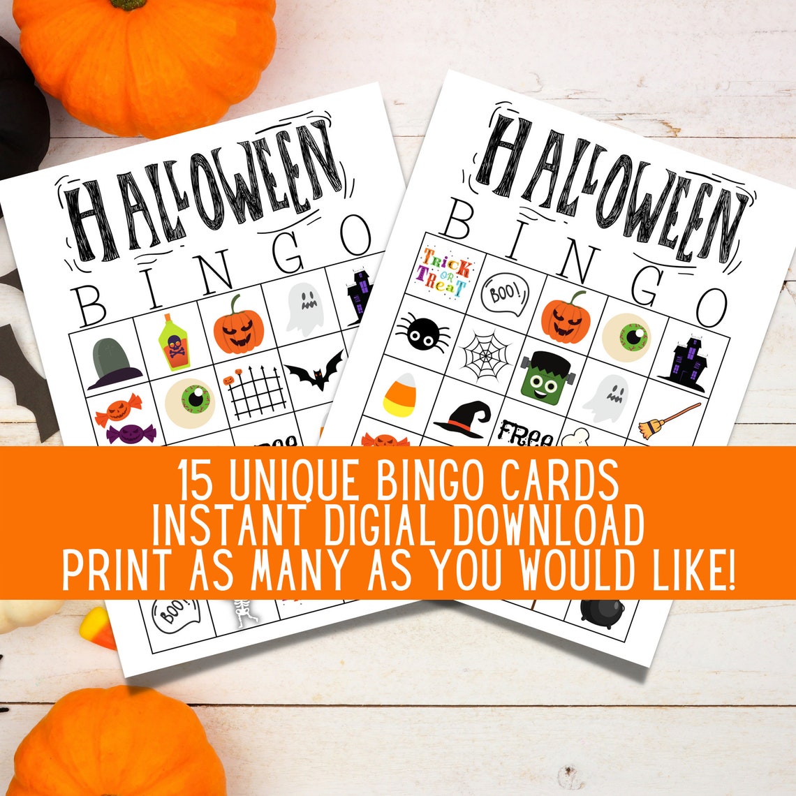Halloween Bingo Halloween Party Game - Etsy