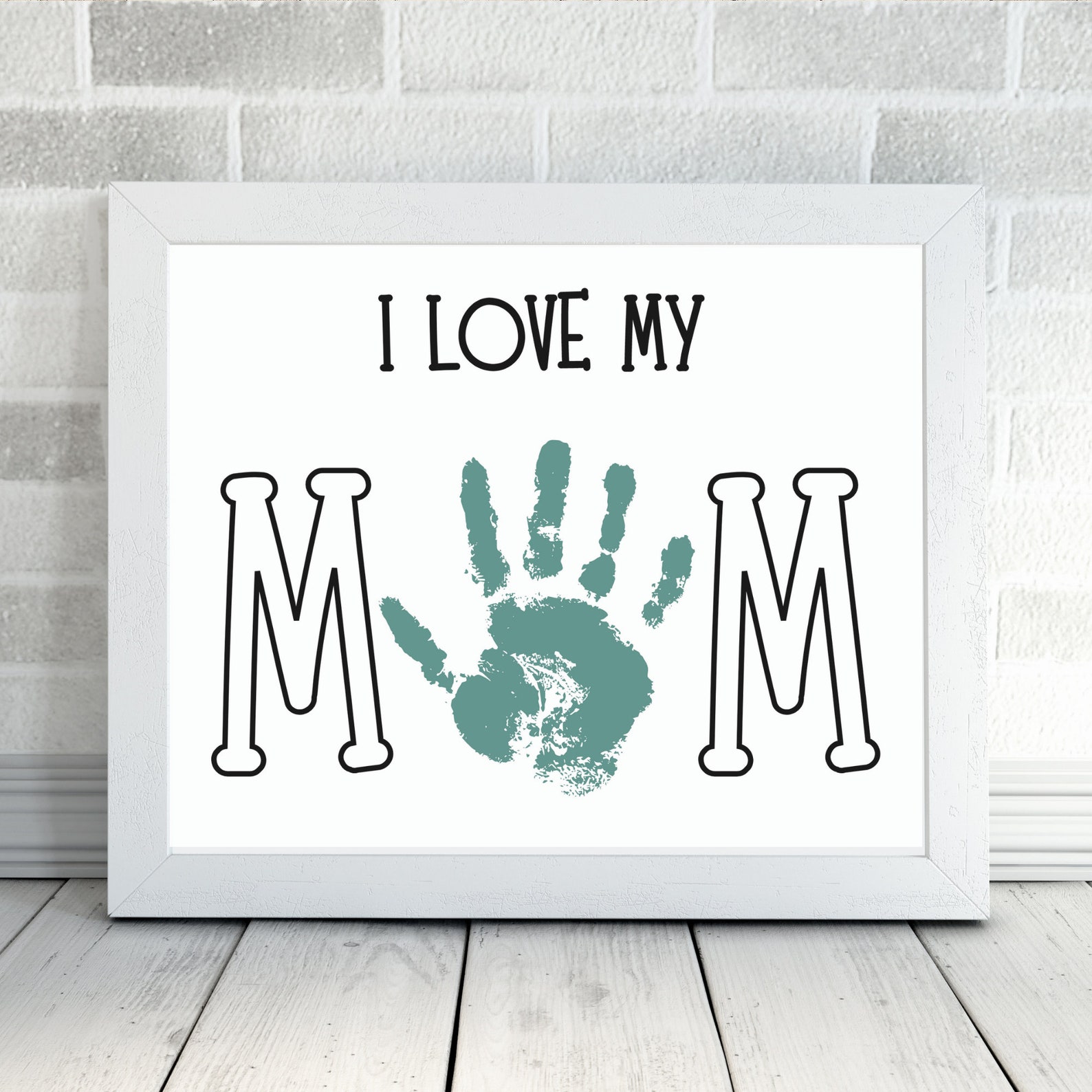 I Love My Mom Handprint Craft Preschool Craft Newborn - Etsy
