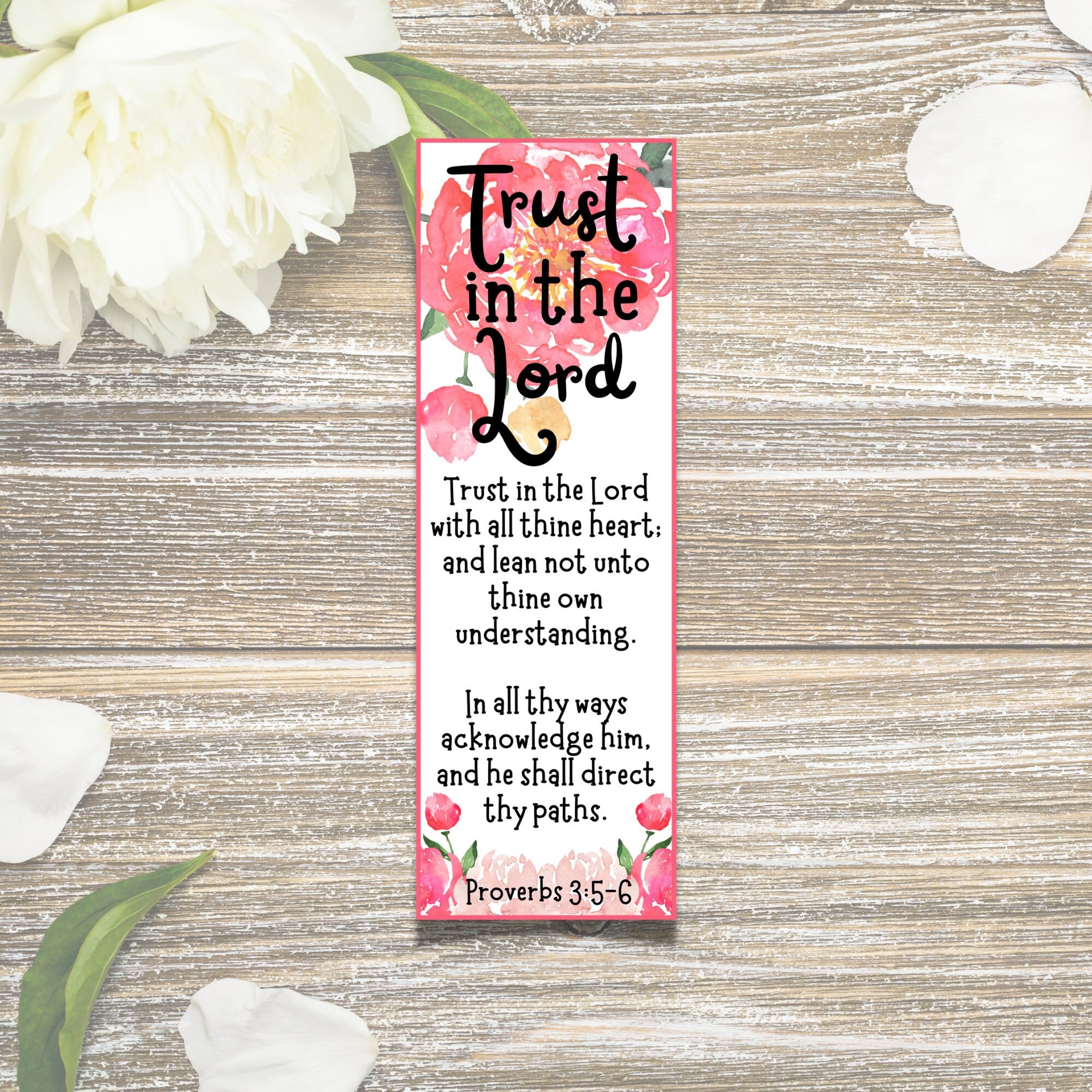 Trust in the Lord Bookmarks | YW YM 2022 Theme | Proverbs 3:5-6 | - Etsy