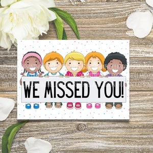 We Missed You Postcards | Printable Postcards| Digital Download We ...