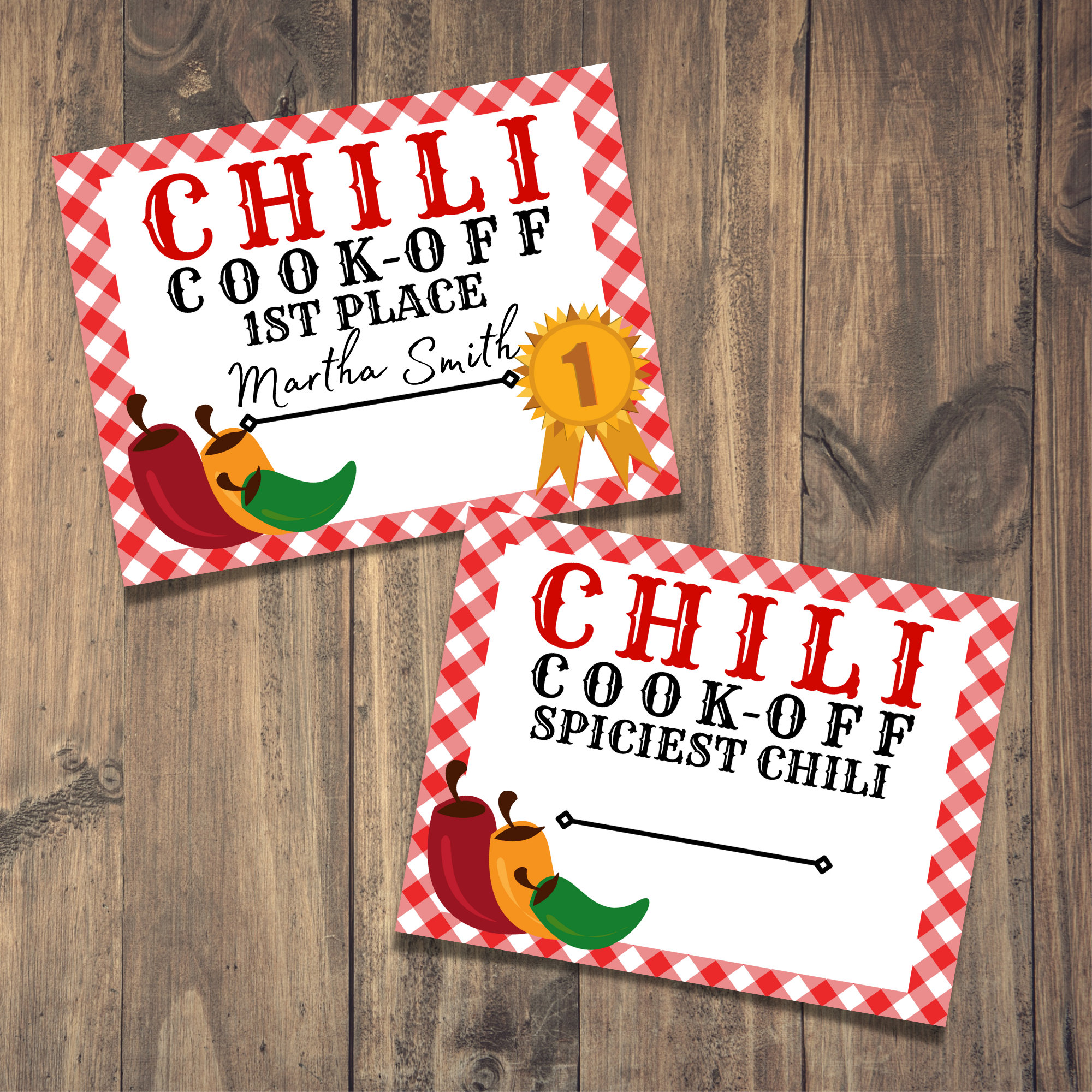Chili Cook-off Contest Bundle Awards Voting Ballots - Etsy Canada