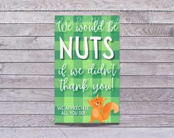 M&M Teacher Thank You Card Sub Thank You Gift Volunteer | Etsy