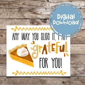Teacher Appreciation Pie Thank You Card | Primary Teacher Appreciation ...