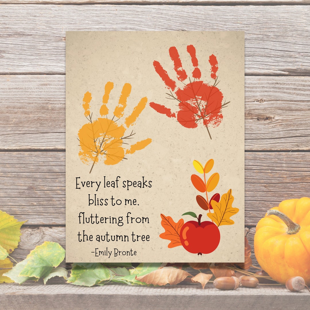 Fall Poem Handprint Craft | Fall Preschool Activity | Baby's First ...