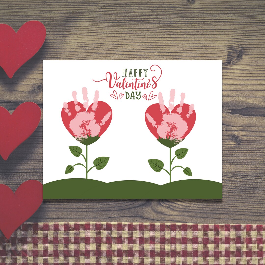 Valentine's Day Handprint Craft Baby's First Valentine's Day Valentine ...