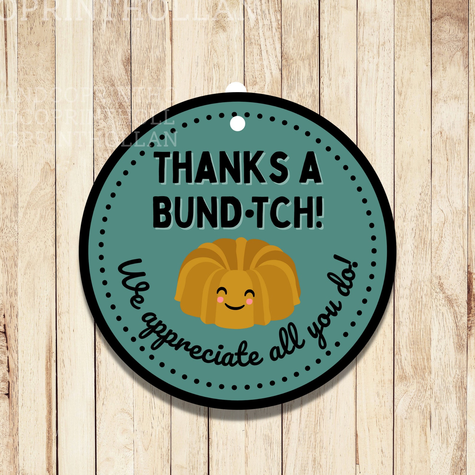 Thanks a Bundt-ch Thank You Card Sub Thank You Gift - Etsy