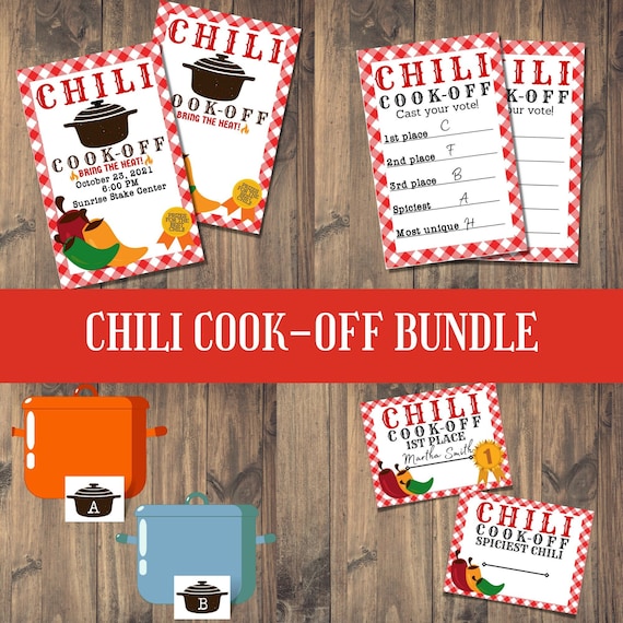 Chili Cook-off Contest Bundle Awards Voting Ballots | Etsy