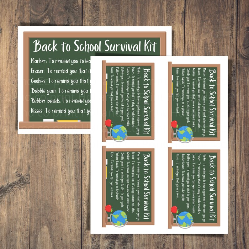 Back to School Survival Kit Printable Welcome Back Primary - Etsy