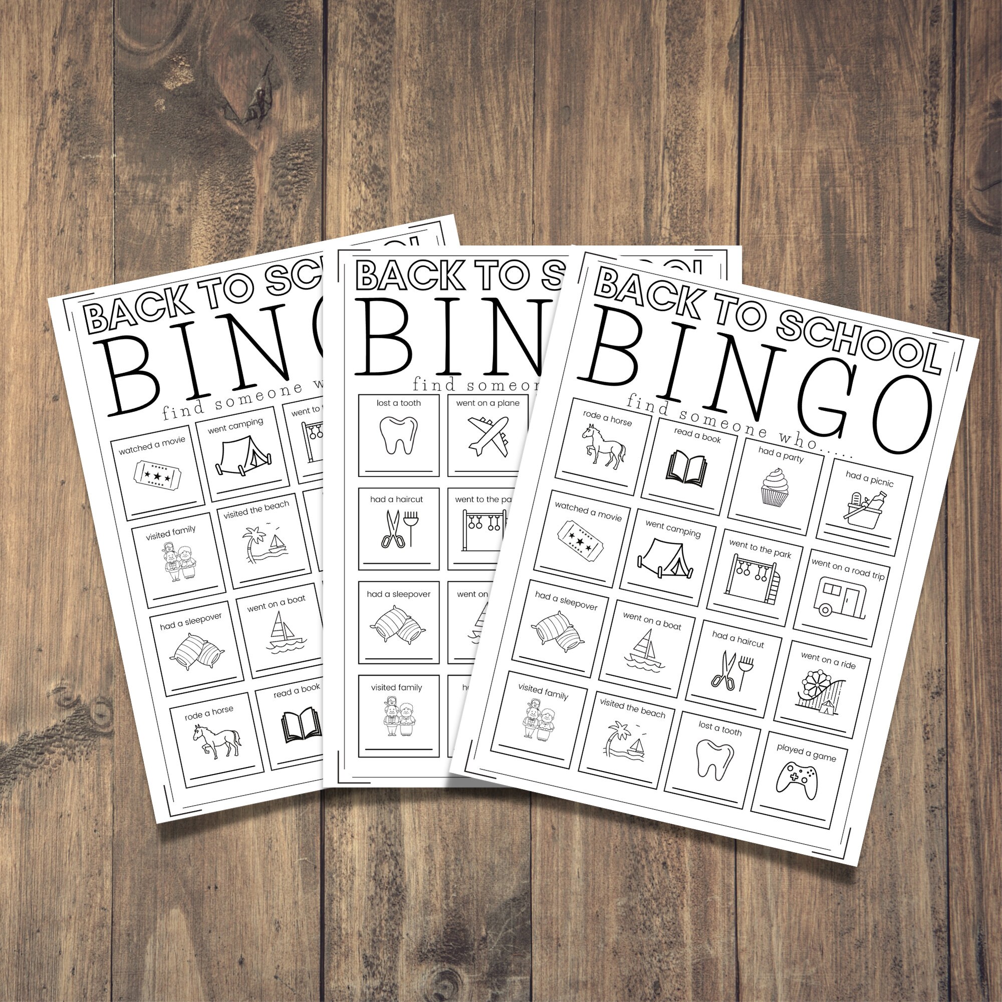 Back to School BINGO | Getting to Know You Game | Six Different Pages ...