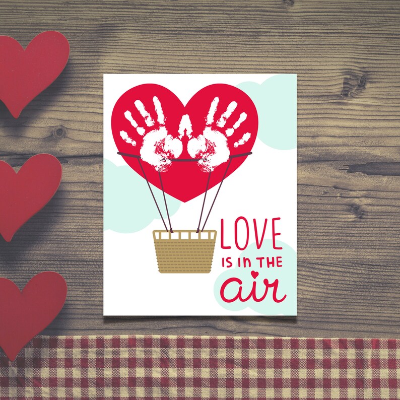 Valentine's Day Handprint Craft | Love is in the Air | Baby's First ...