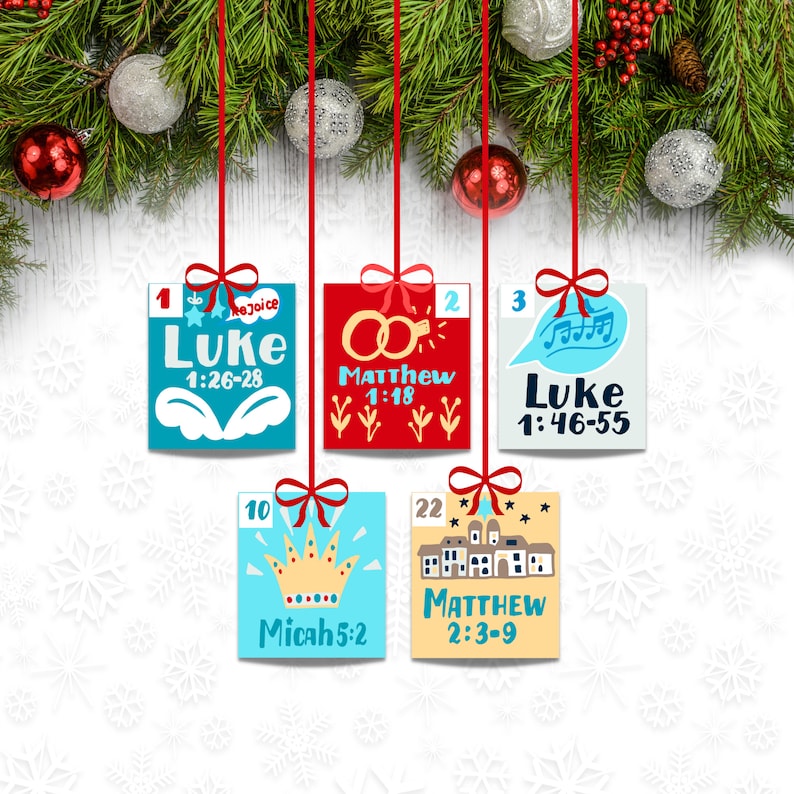 Printable Advent Calendar Cards | Scripture for Each Day of December ...