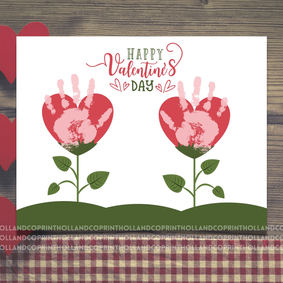 Valentine's Day Handprint Craft Baby's First | Etsy