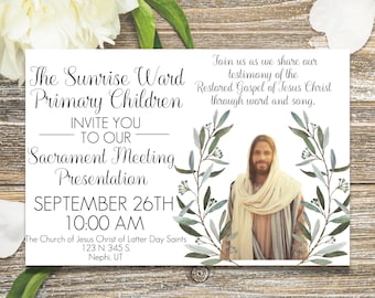 Editable Primary Presentation Invitation LDS Primary Program ...