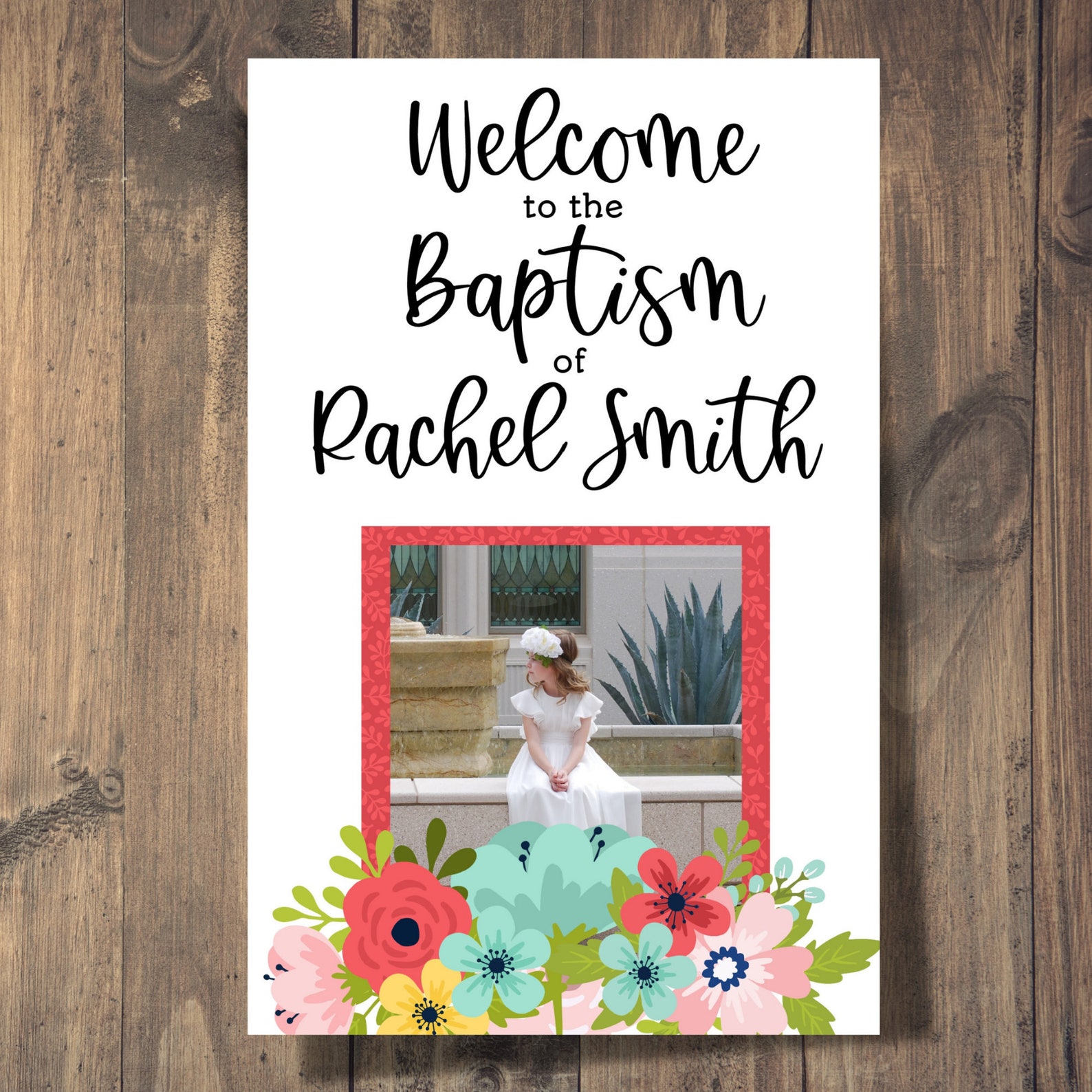 LDS Baptism Program Editable Template Church of Jesus Christ of Latter ...