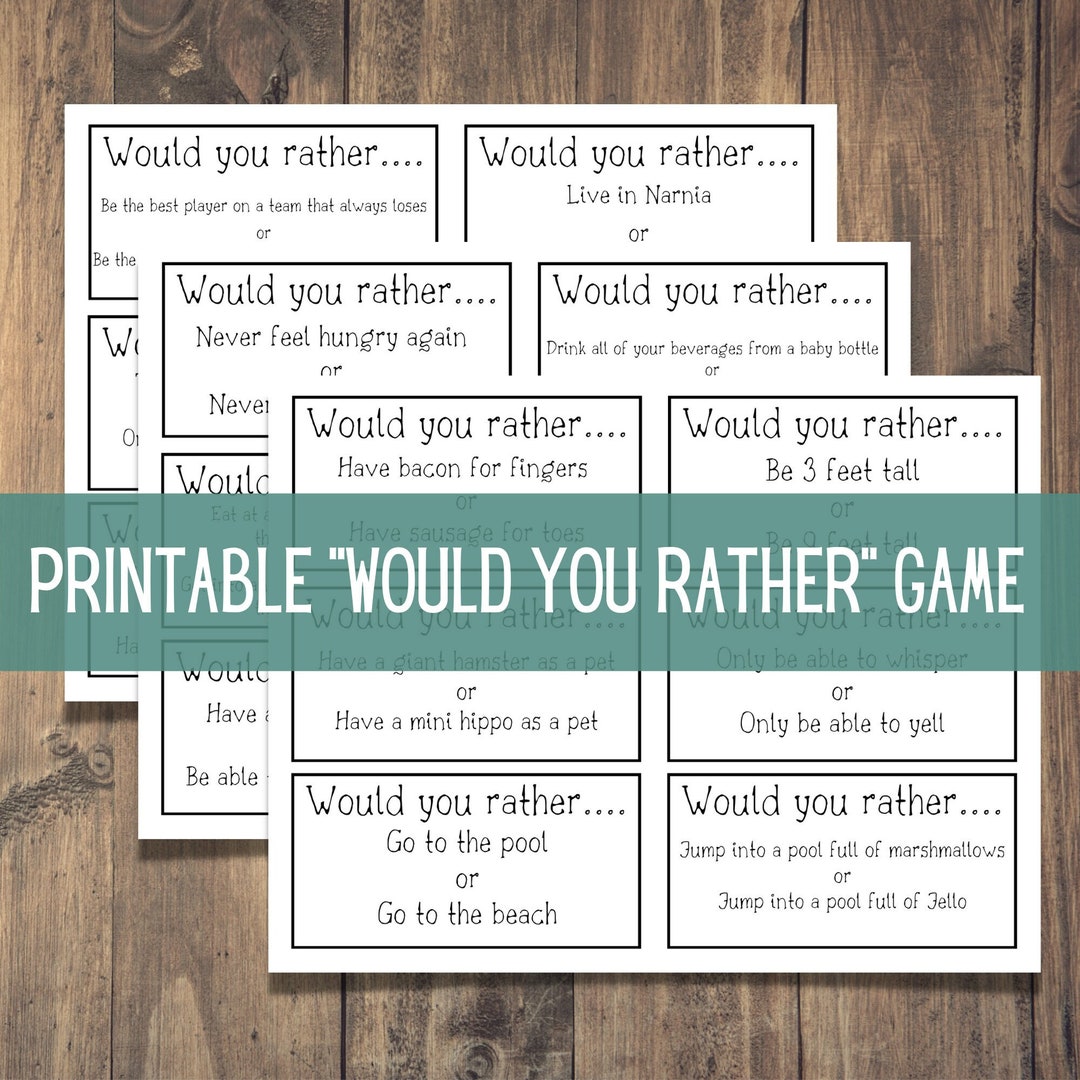 Would You Rather Game for Back to School | Meet the Teacher | Team ...