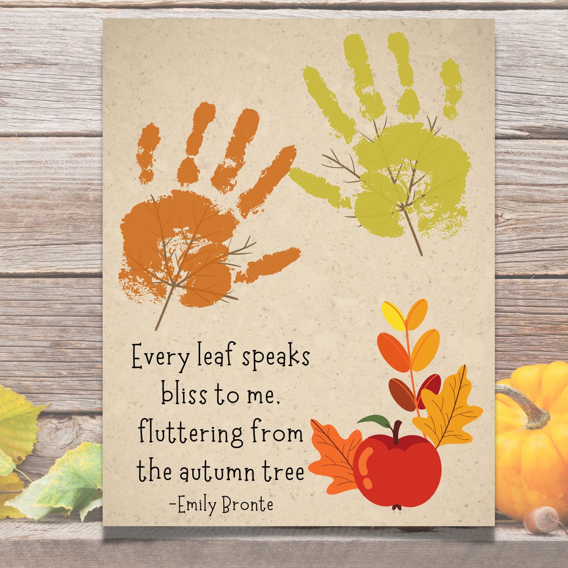 Fall Poem Handprint Craft Fall Preschool Activity - Etsy