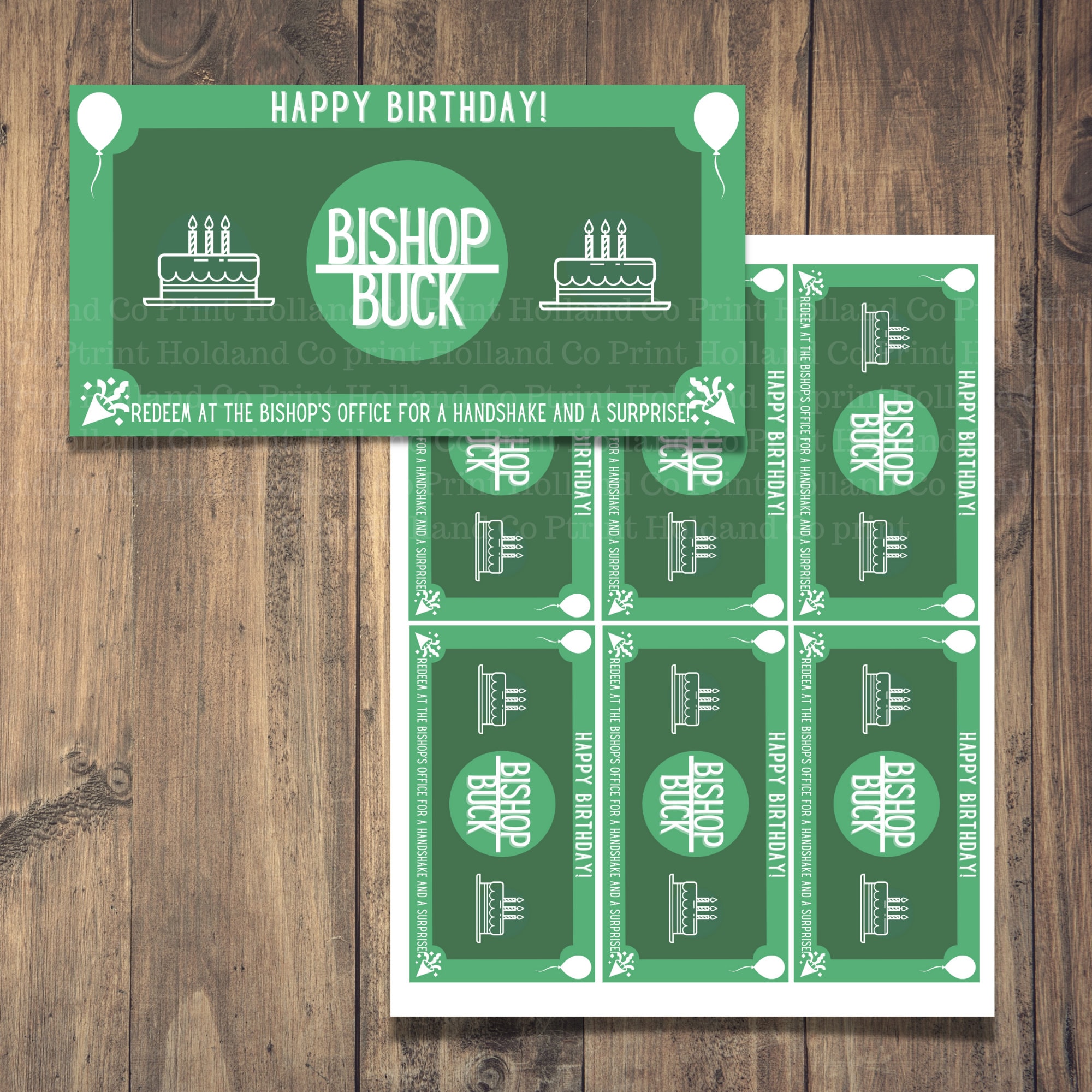 Bishop Bucks Primary Bishop Birthday Bucks Happy Birthday - Etsy UK
