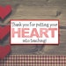 Teacher Valentine Gift Tag thank You Card Teacher Appreciation ...