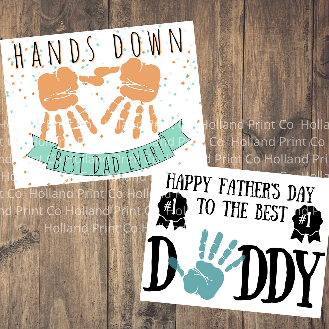 Father's Day Handprint Printable Father's Day - Etsy