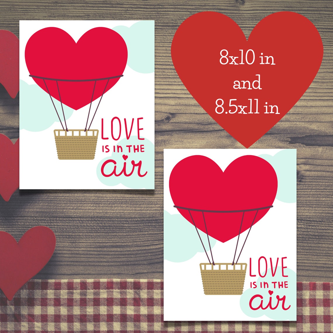 Valentine's Day Handprint Craft Love is in the Air | Etsy