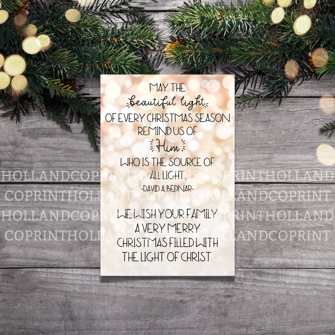 Light the World Printable Christmas Gift Tags Neighbor Gift Tags ...