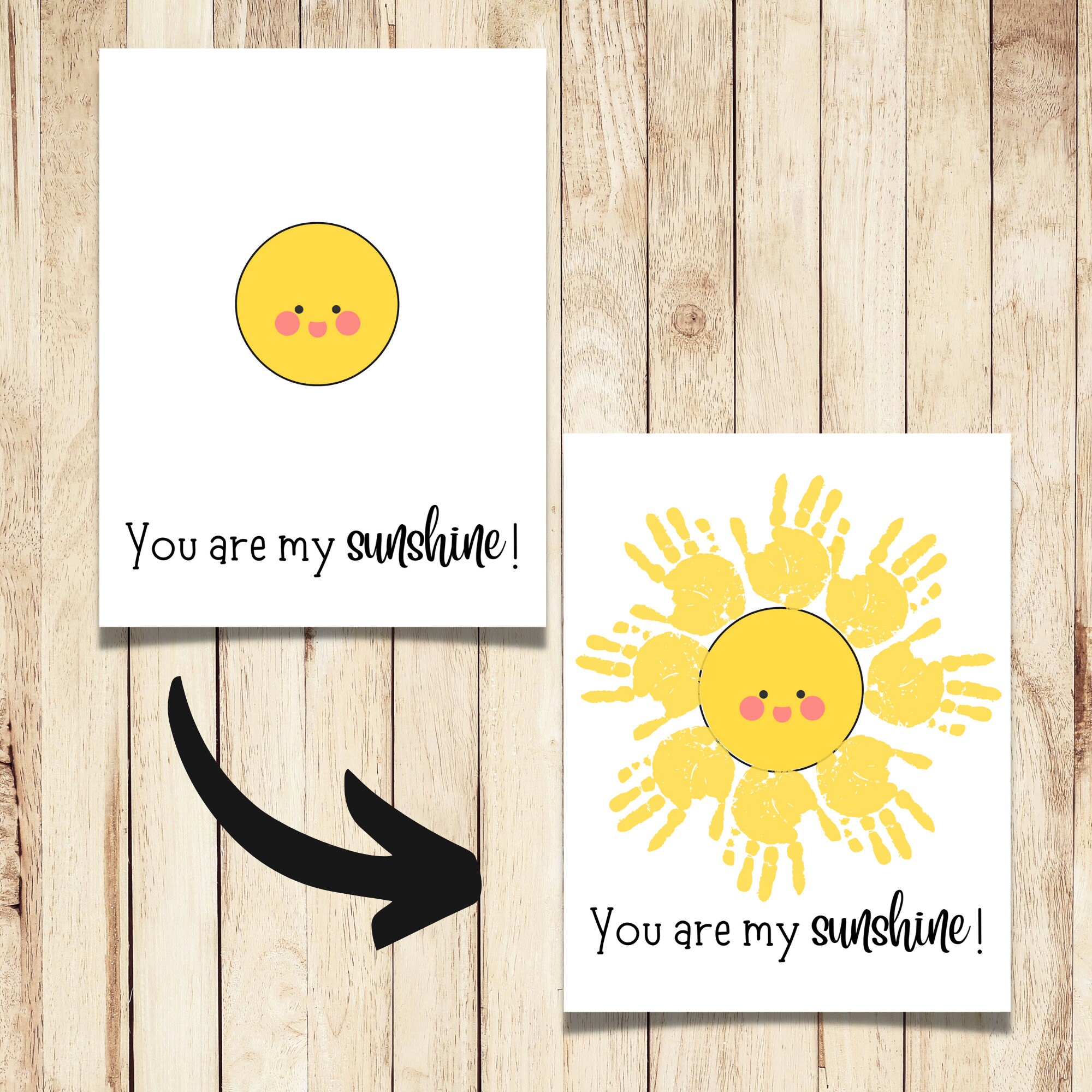 You Are My Sunshine Handprint Craft Preschool Craft - Etsy