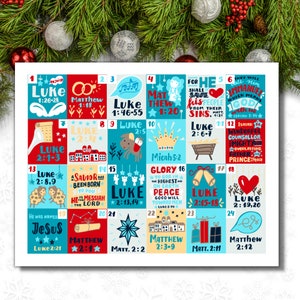 Printable Advent Calendar | Scripture Each Day of December | Christ ...