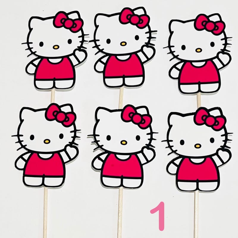 Hello Kittys Cake Topper - Etsy