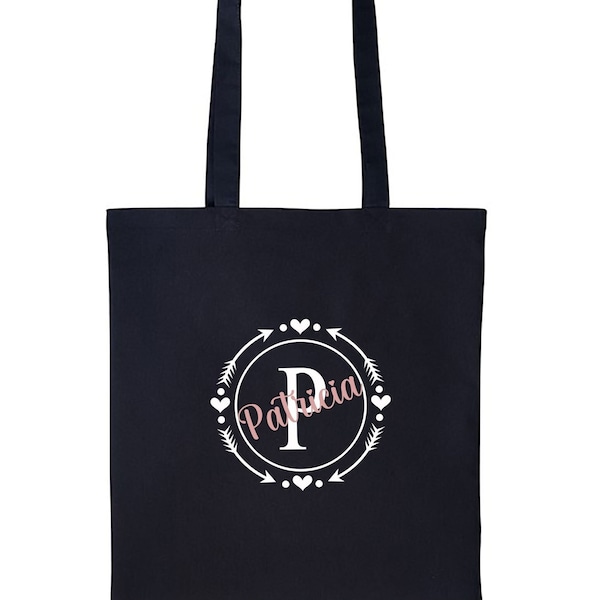 Initial Tote Bag - Etsy