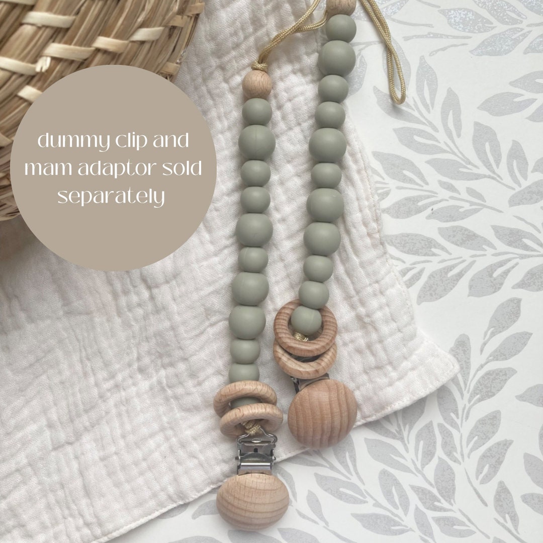 Sage Green Dummy Clip, New Baby Gift - Etsy UK