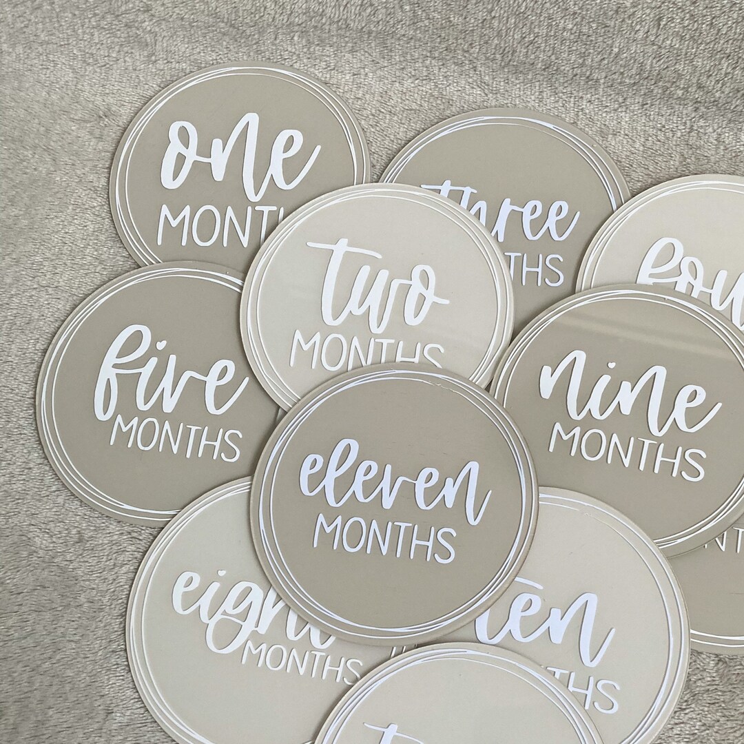 Baby Milestones Monthly Milestone Discs Acrylic Milestones - Etsy UK