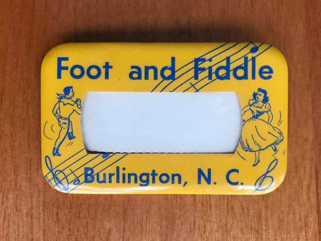 Vintage Square Dance Dancer Dancing Badge Pin Name Tag Foot Fiddle - Etsy