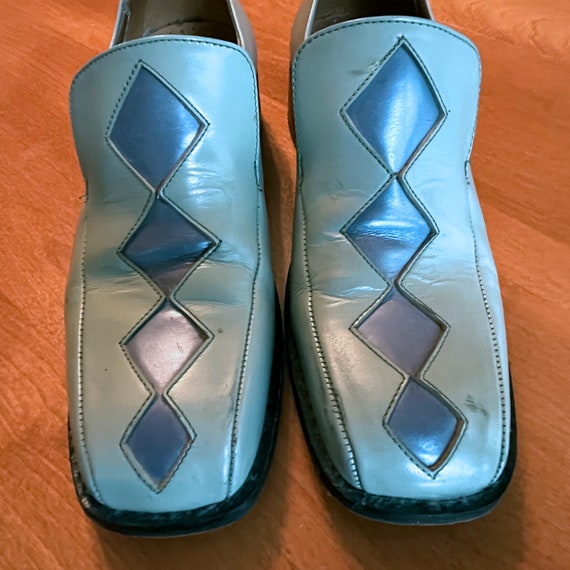 Rare vintage John Fluevog Buicks blue diamond Electra… - Gem