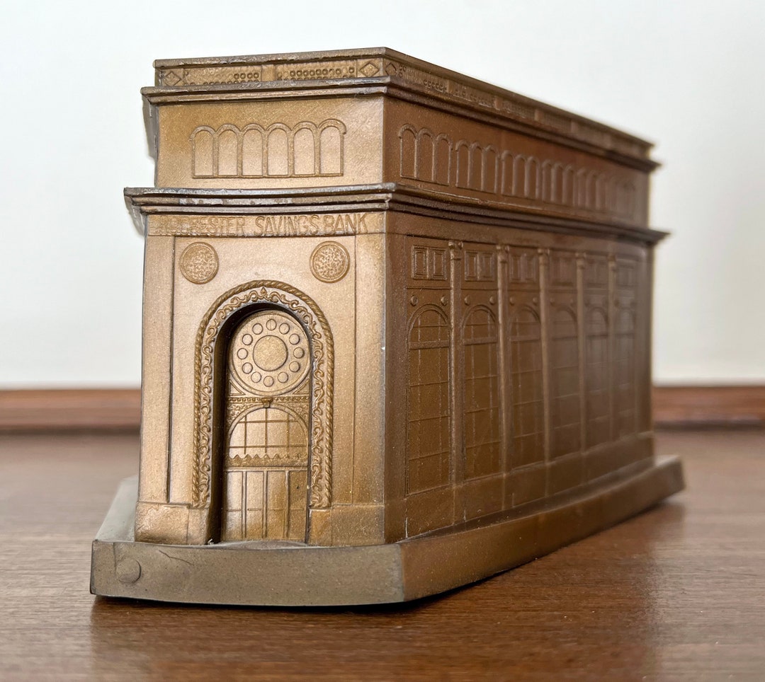Vintage Plastic Bank Shaped Like a Bank Buildingp - Etsy