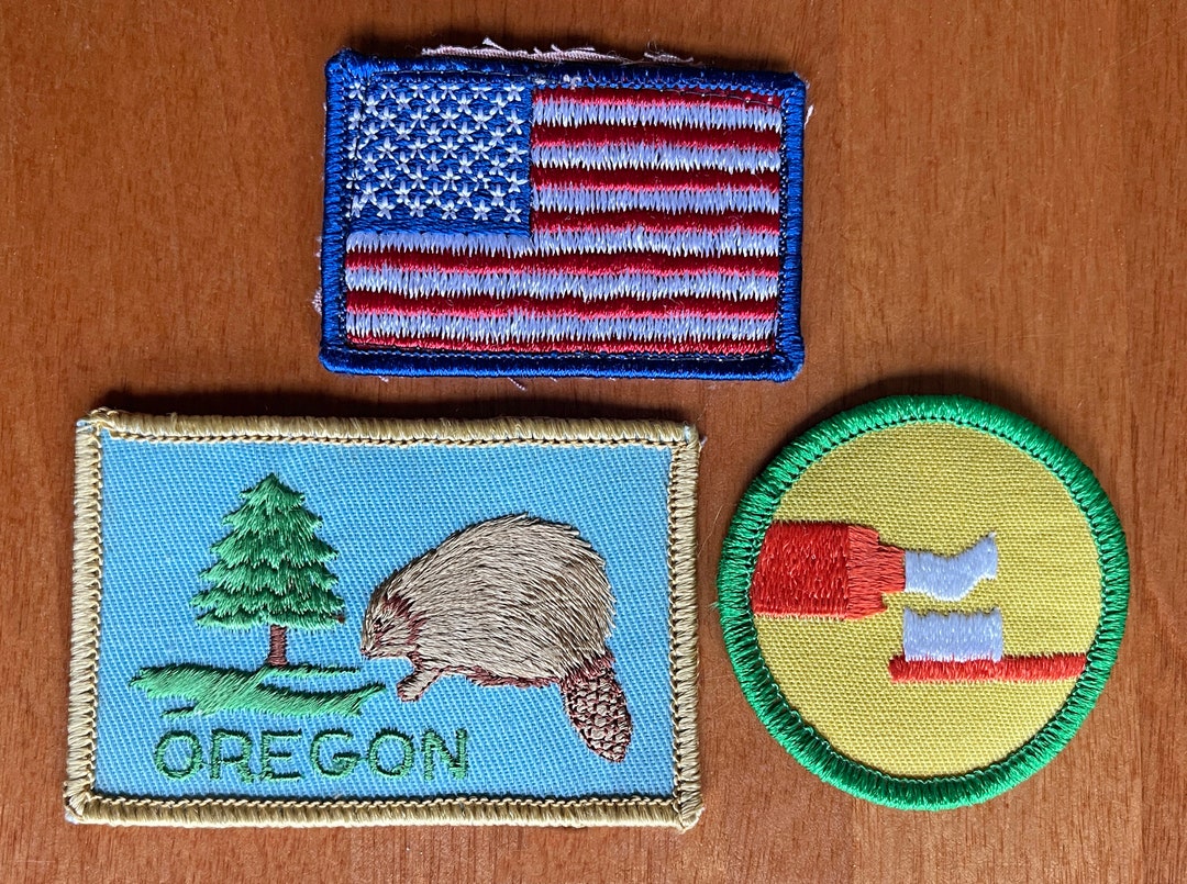 Set of 3 Vintage Patches US Flag, Dental Health, Oregon - Etsy