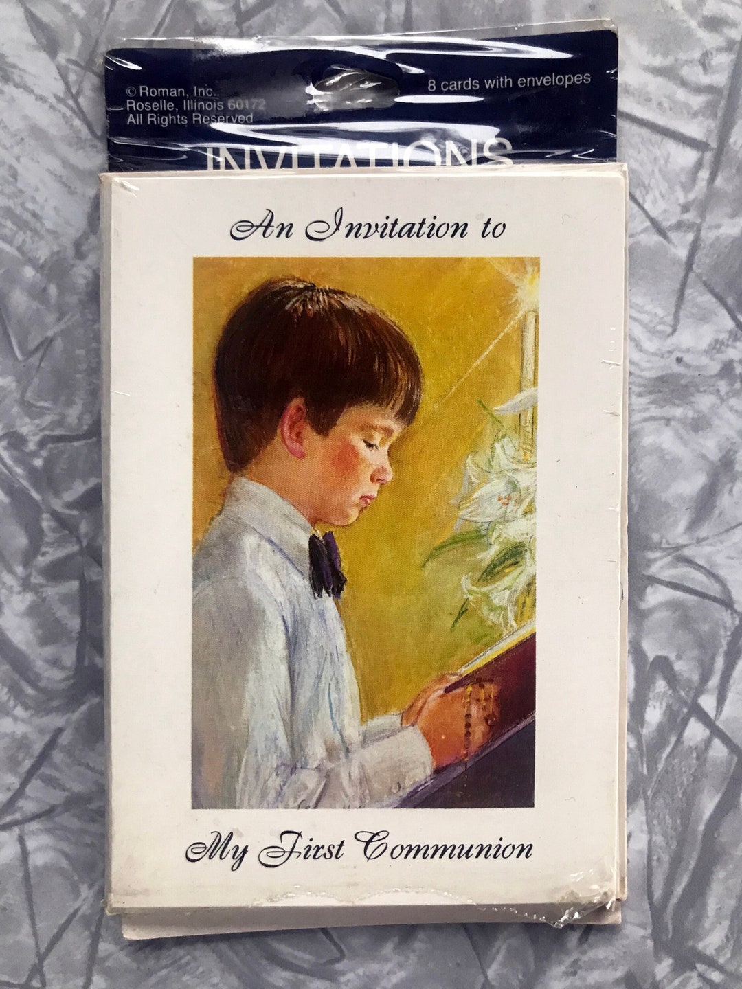Vintage First Communion Invitations Boy Unused in Package - Etsy